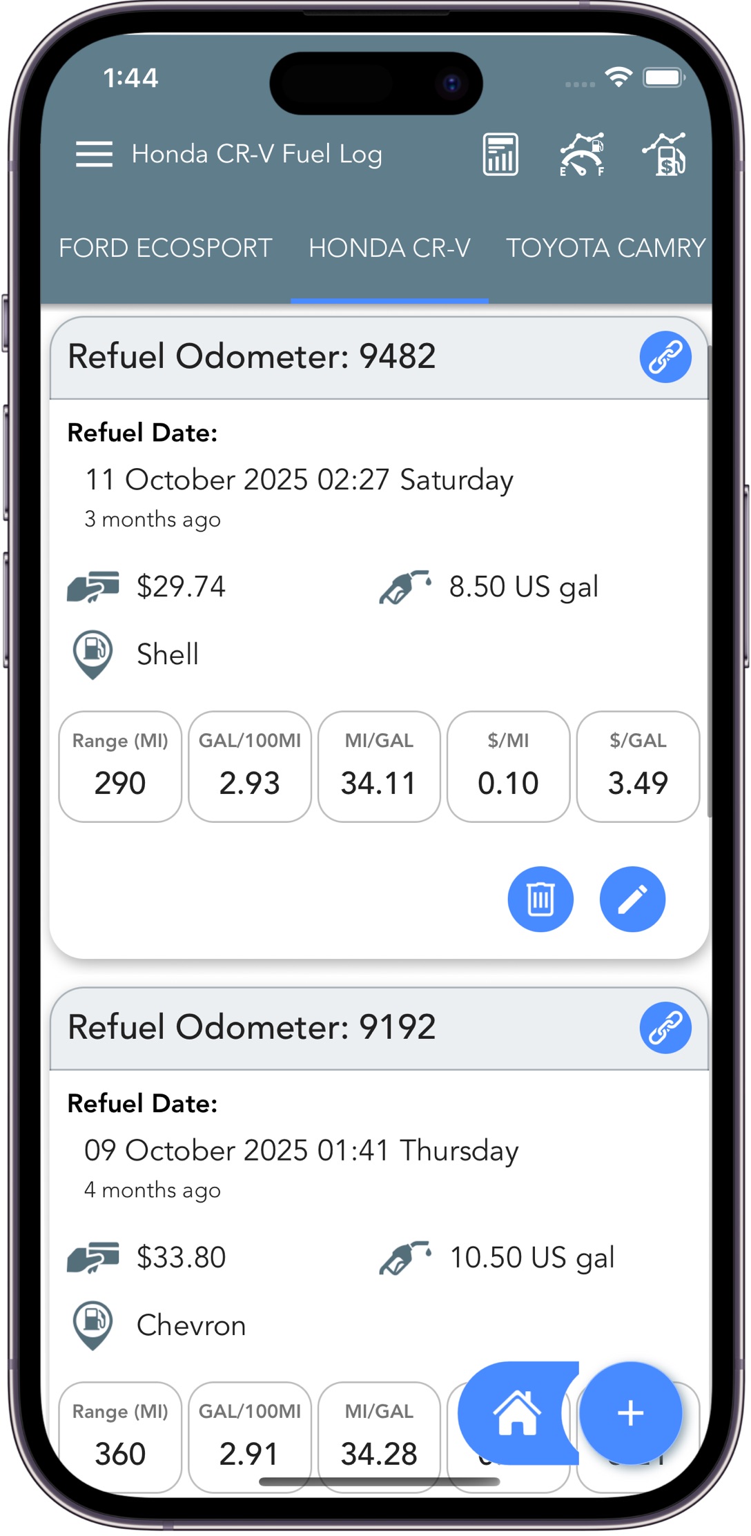 Fuel Tracker App – Trip Logbook